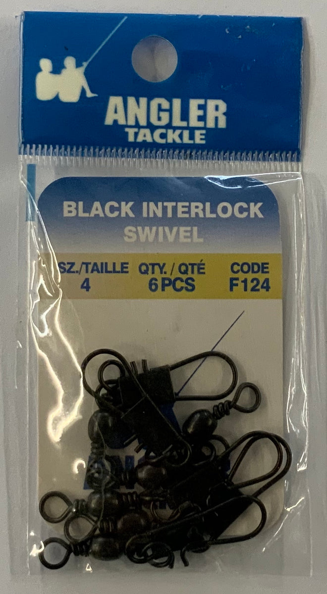 Angler Tackle Interlock Swivel Black – The Crappie Store
